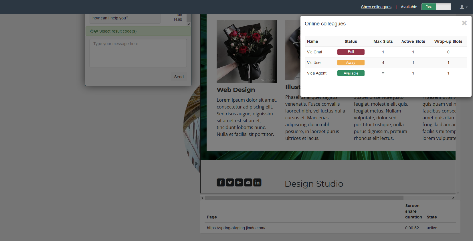 Show colleagues feature – CoBrowser - Chat en Cobrowsing software ...