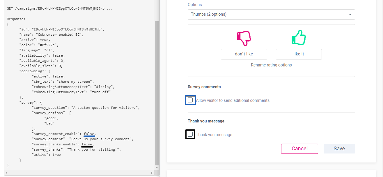 Public API – CoBrowser - Chat en Cobrowsing software zonder wachtrij.